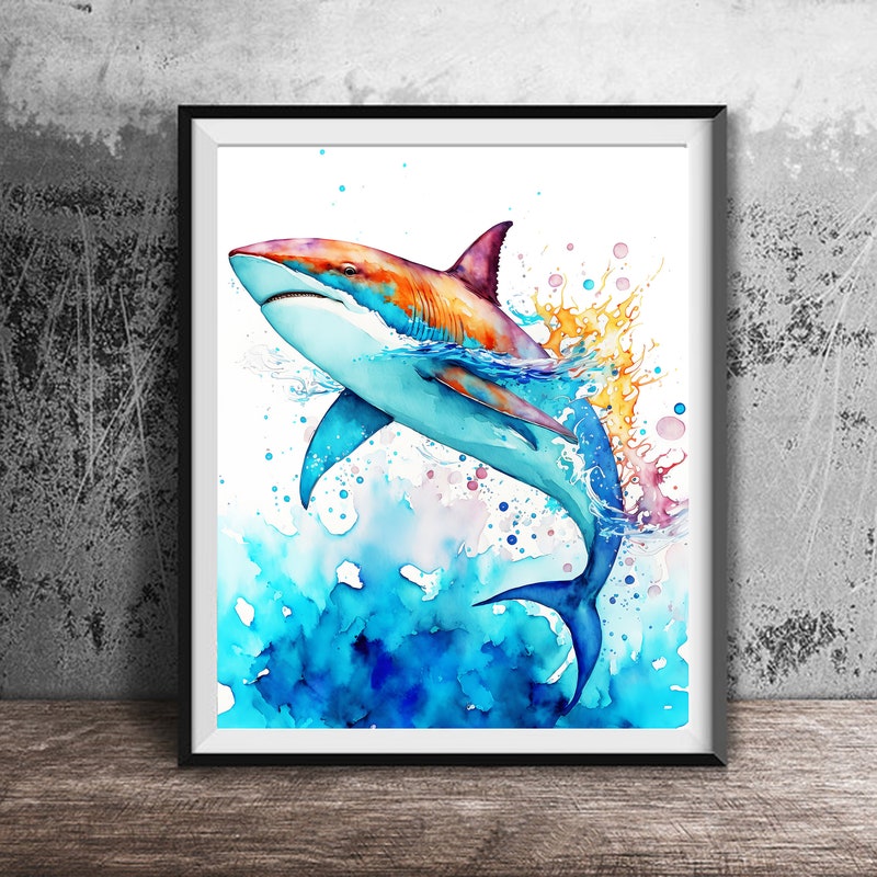 Great White Shark Posters - Etsy