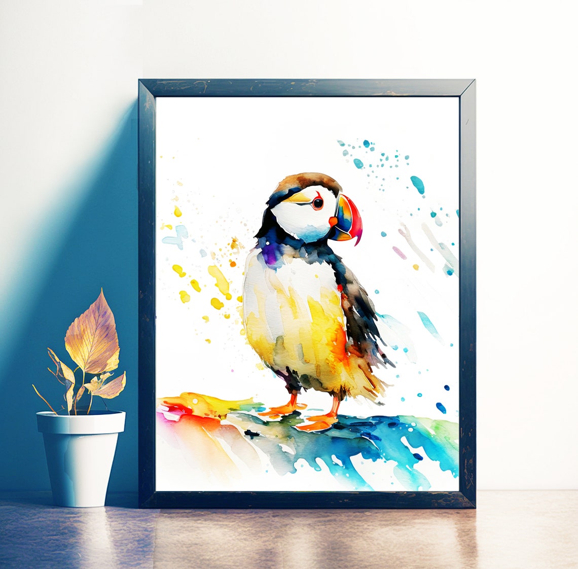 Puffin Watercolor PRINTABLE ART Puffin Print Puffin Download - Etsy
