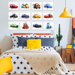 Set 12 CARS PRINTABLE Art Watercolor Cars Print Cars Poster Cars Wall ...