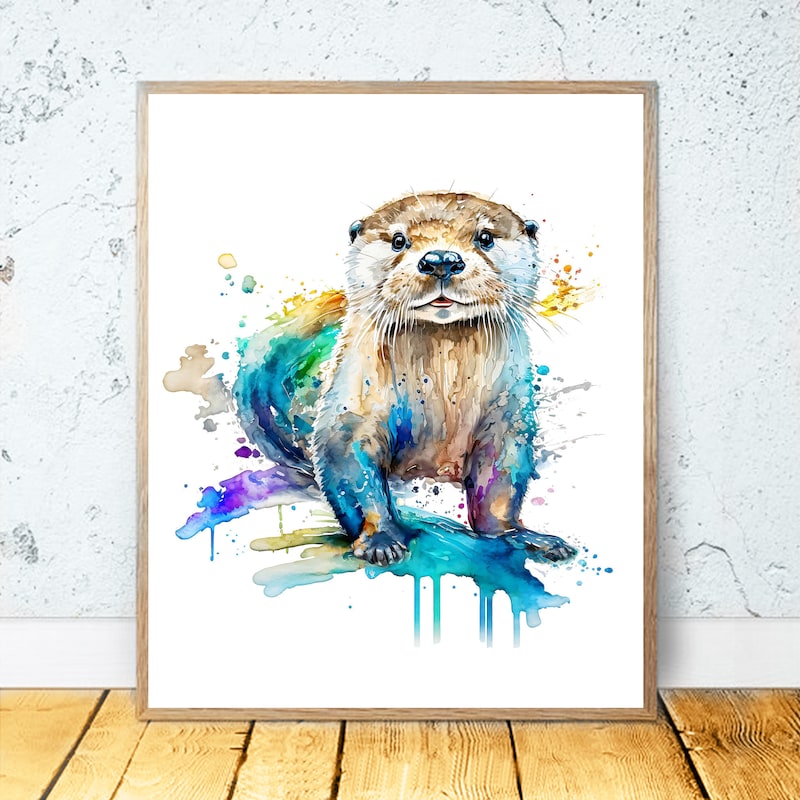 Otter Print - Etsy