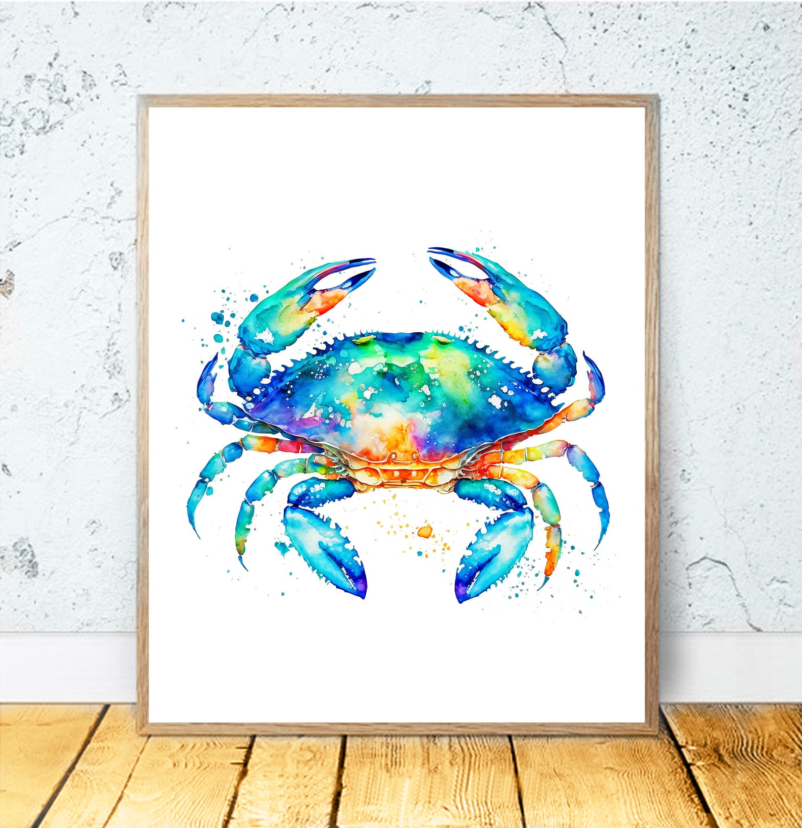 Crab Watercolor PRINTABLE ART Nautical Decor Crab Print Ocean Crab ...