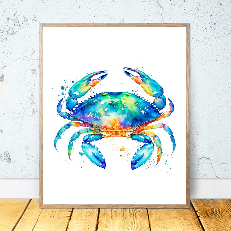 Watercolor Crab - Etsy