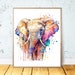 Set of 6 Safari Animals Watercolor PRINTABLE ART Giraffe Print - Etsy
