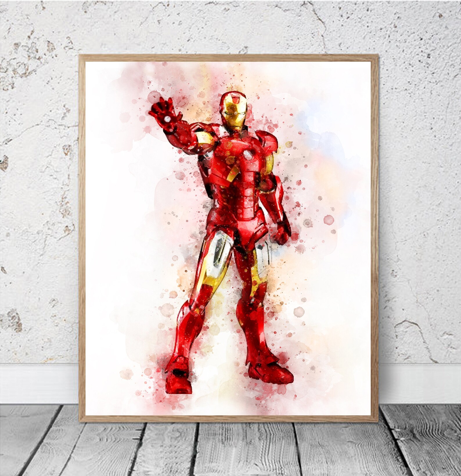 Set 4 Superheroes DOWNLOAD Watercolor Art Prints Superhero - Etsy