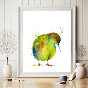 Kiwi Bird Watercolor PRINTABLE ART Kiwi Print Download Kiwi Poster ...