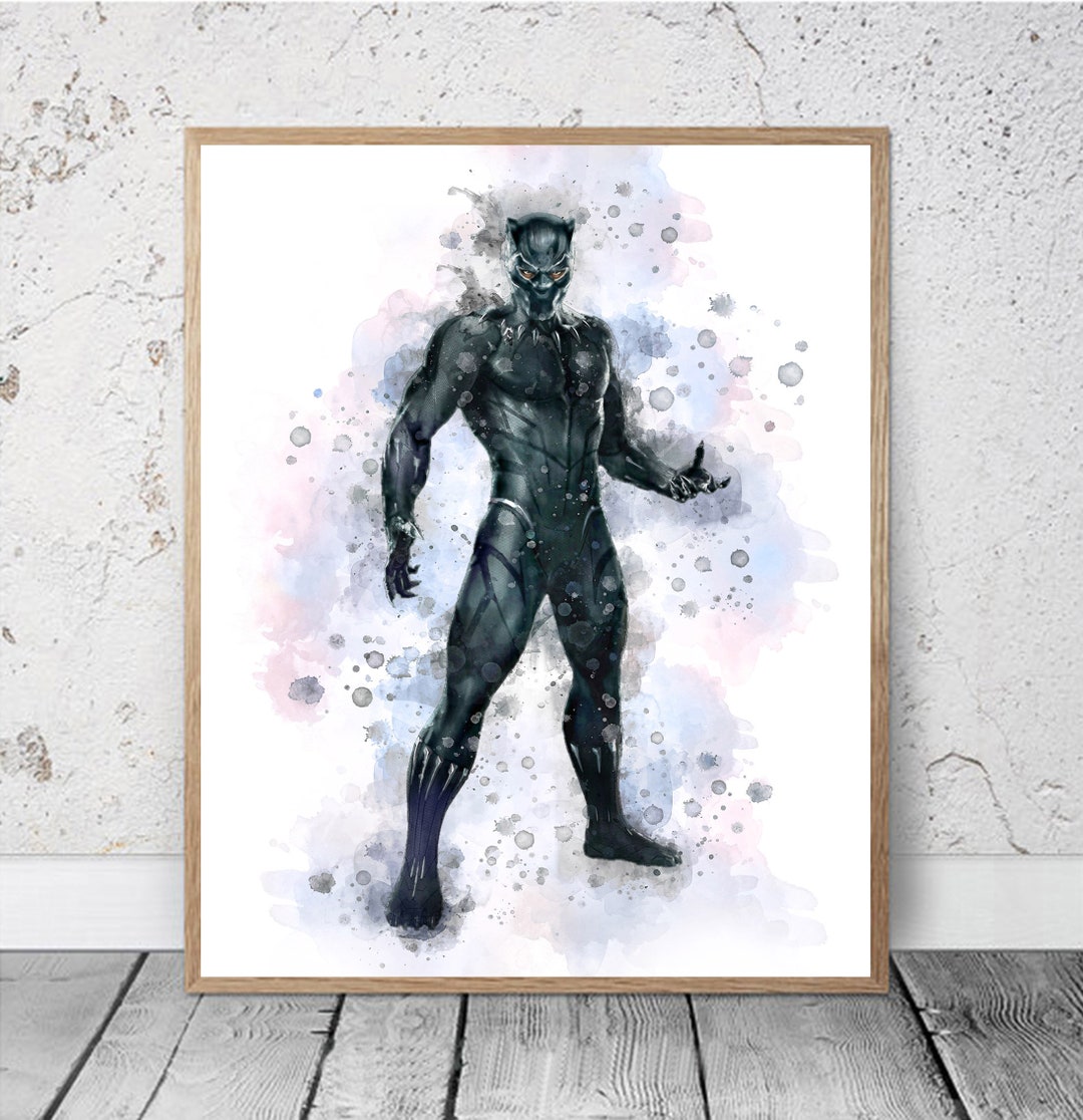 Black Panther PRINTABLE ART Black Panther Poster, Black Panther Print ...
