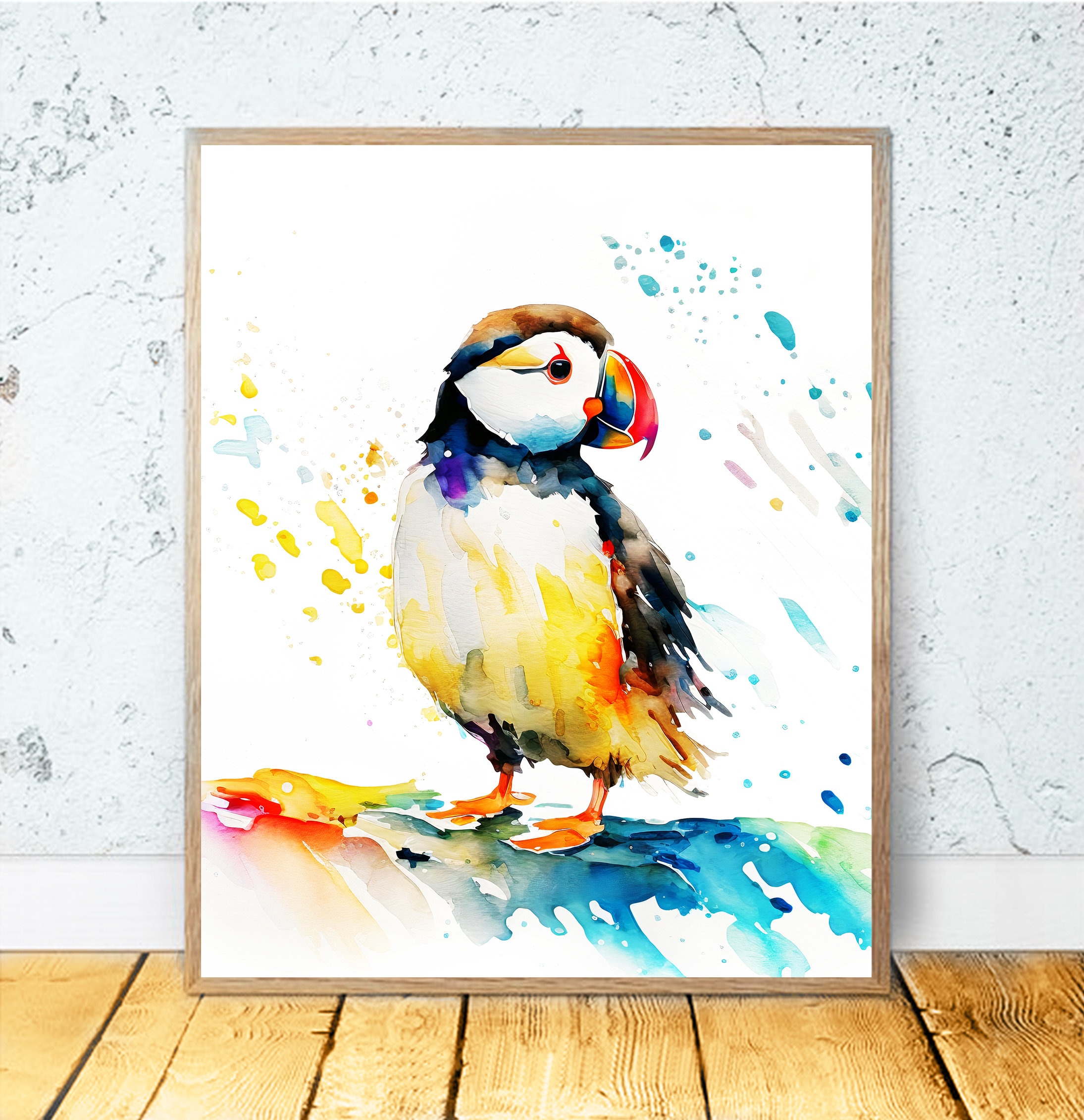 Puffin Watercolor PRINTABLE ART Puffin Print Puffin Download Puffin ...