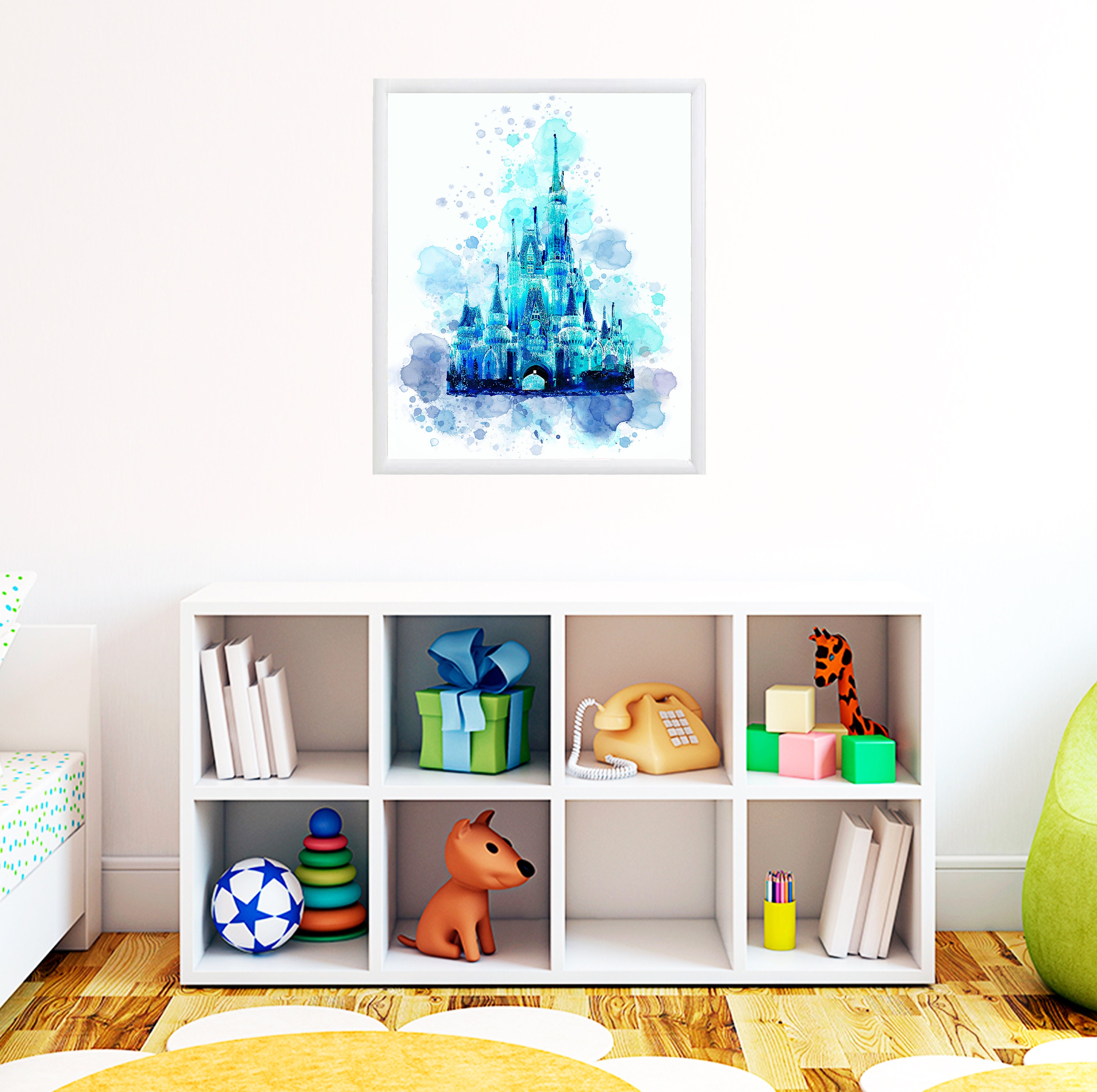 Watercolor Winter Castle PRINTABLE ART Castle Print Castle Poster ...