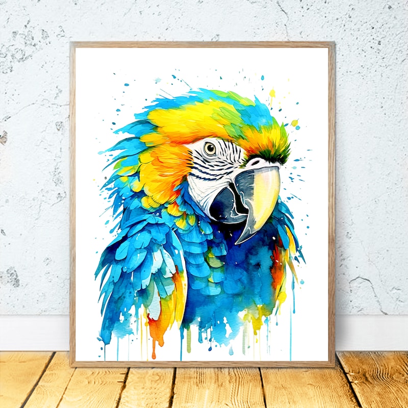 Macaw Poster - Etsy