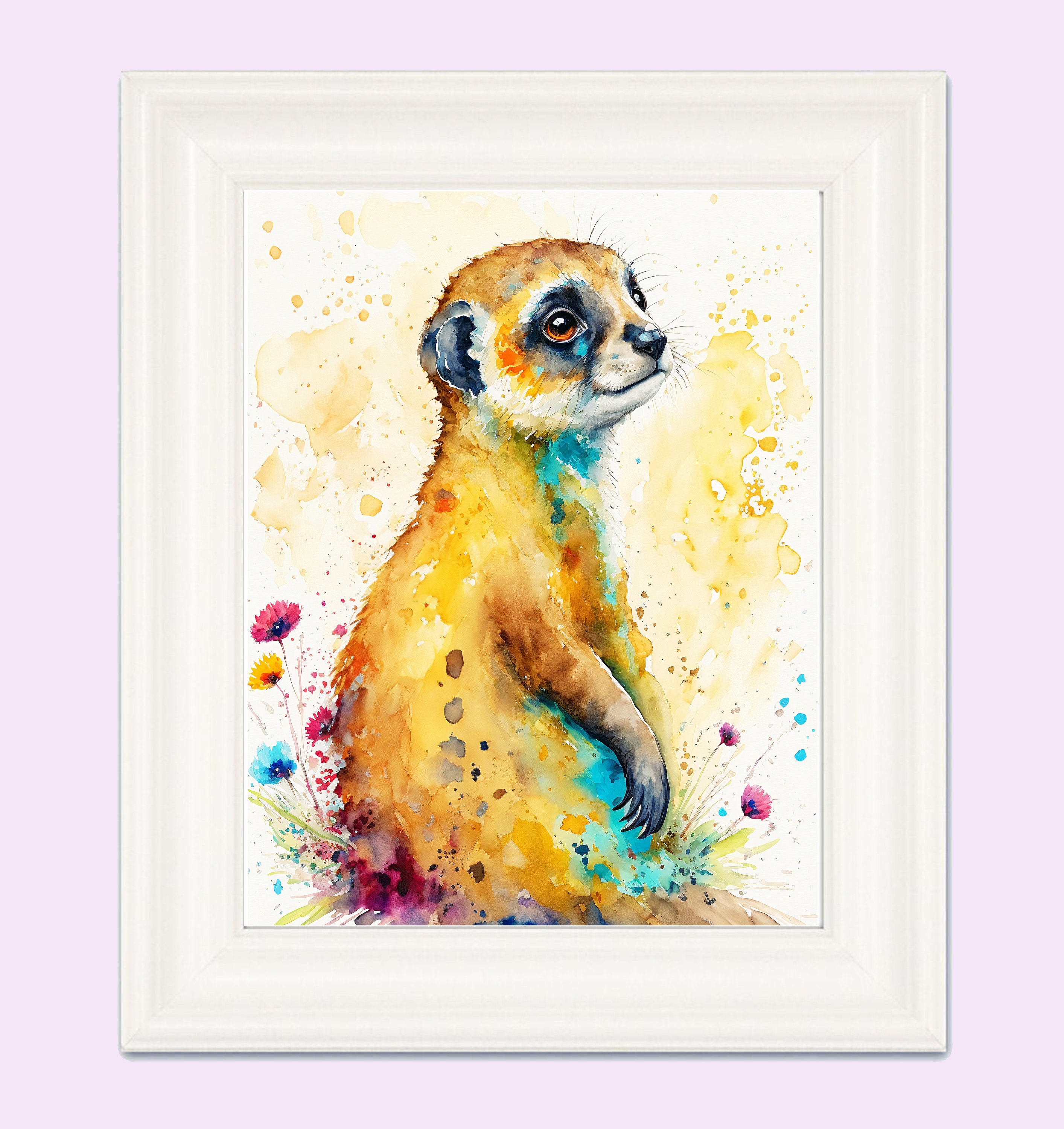 Watercolor Meerkat PRINTABLE ART Meerkat Print Download Meerkat Poster ...