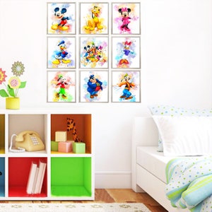 Set 9 DISNEY Prints, Disney PRINTABLE ART, Disney Poster Disney Wall ...