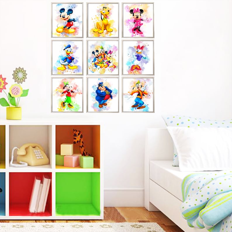 Set 9 DISNEY Prints Disney PRINTABLE ART Disney Poster - Etsy UK