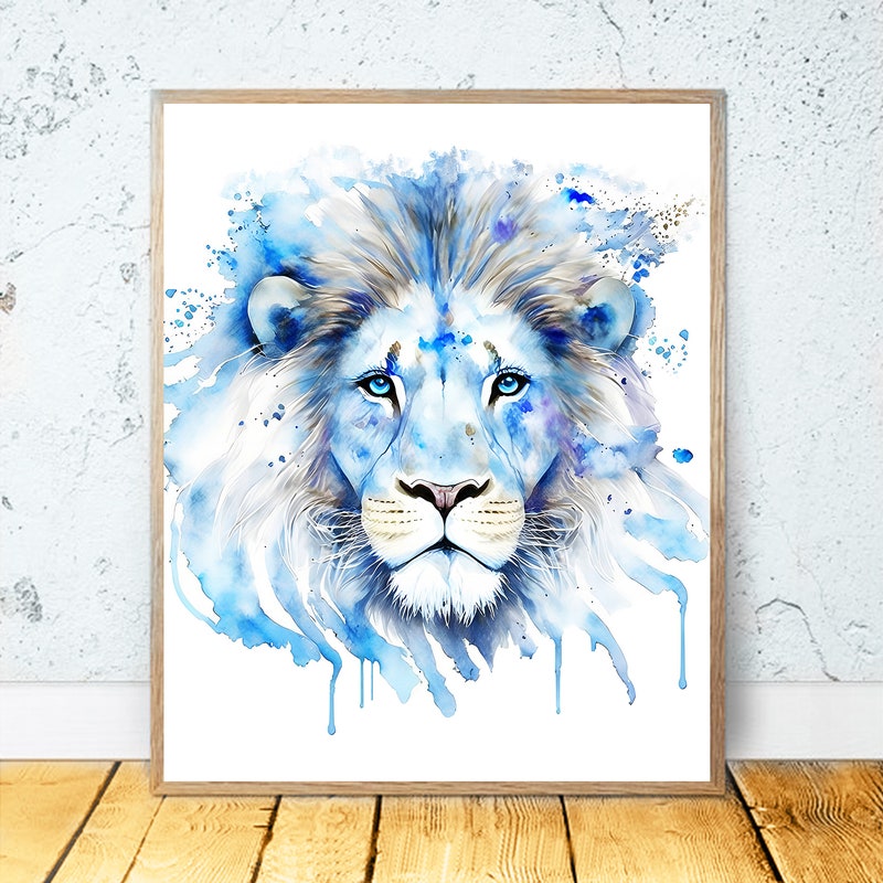 Lion Print - Etsy