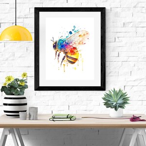Watercolor Bee PRINTABLE ART Honeybee Print Poster Wall Decor Bee ...