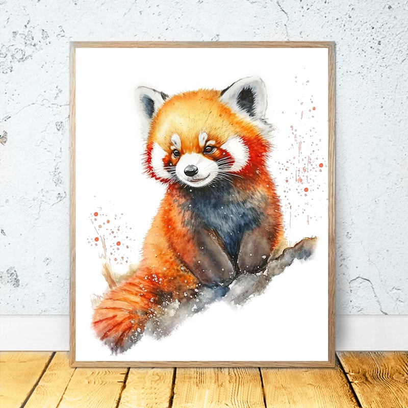 Panda Watercolor - Etsy