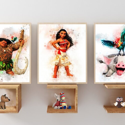 Princess Moana Printable Art Moana and Pua Print Disney - Etsy