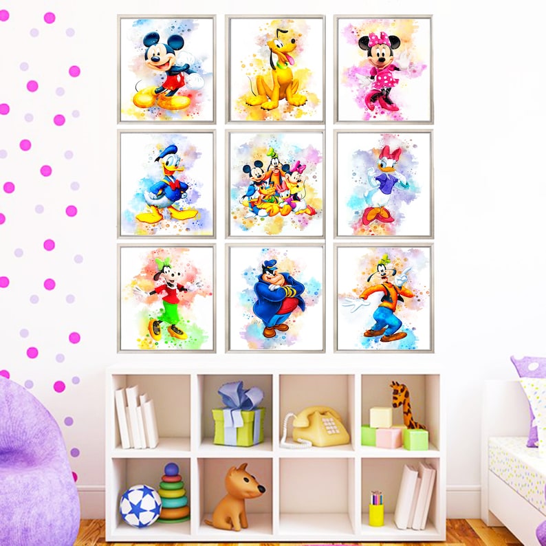 Set 9 DISNEY Prints Disney PRINTABLE ART Disney Poster - Etsy UK