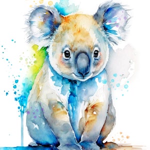 Watercolor Koala PRINTABLE ART Koala Print Download Koala Poster Gifts ...