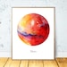 Solar System Set of 10 Watercolor Planets PRINTABLE ART Planet Space ...