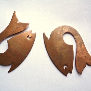 Large Vintage Copper Fish Blank, 2 Solid Copper Fish Stampings, 2 Inch ...