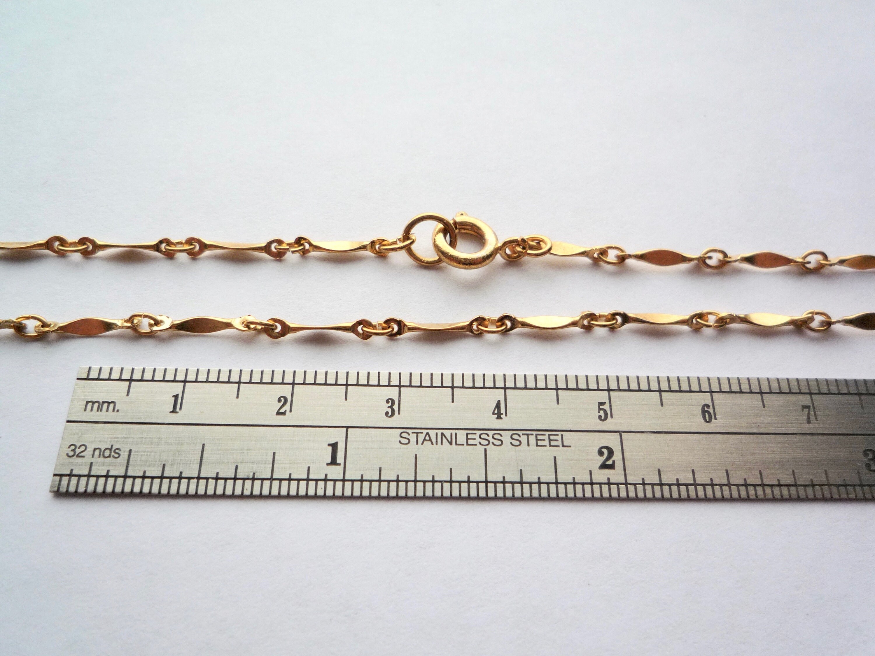 Delicate Gold Plated Steel Chain Vintage 15 & 1/2 Inch - Etsy