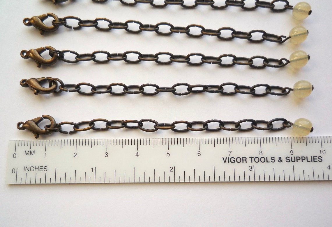 13 Brass Chain Extender With Lobster Claw Clasp and With a - Etsy