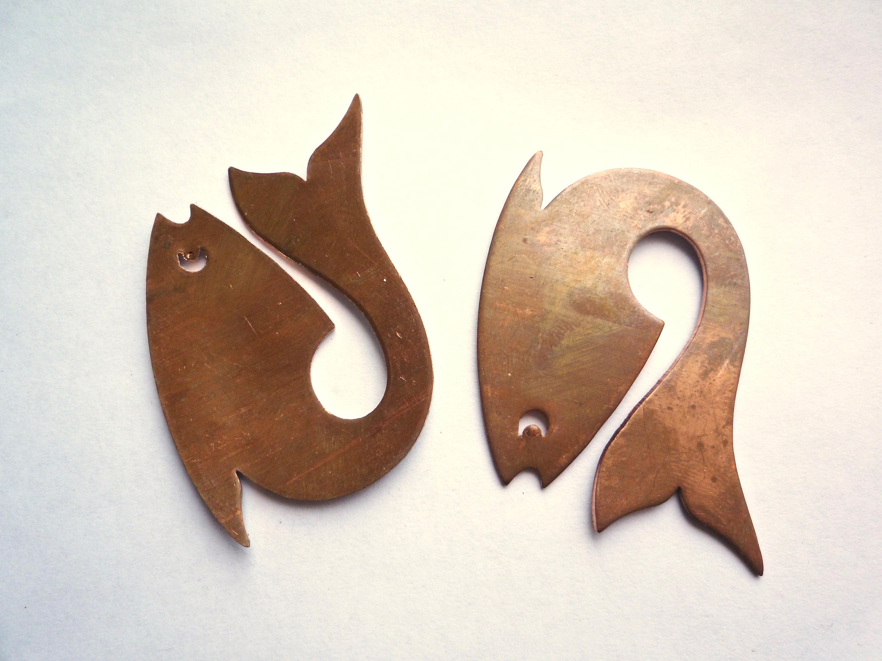 Large Vintage Copper Fish Blank, 2 Solid Copper Fish Stampings, 2 Inch ...