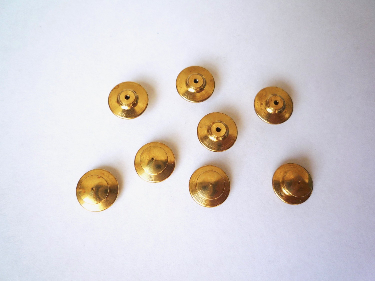 20 Flat Locking Brass Pin Clutches, Gold Plated Tie Tack or Lapel Pin ...