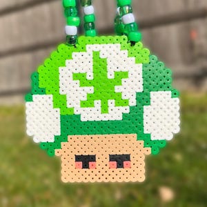 small weed leaf perler