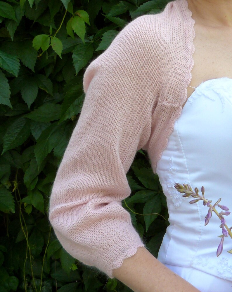 Light Pink Bridal Bolero Shrug Wedding Bolero Shrug - Etsy