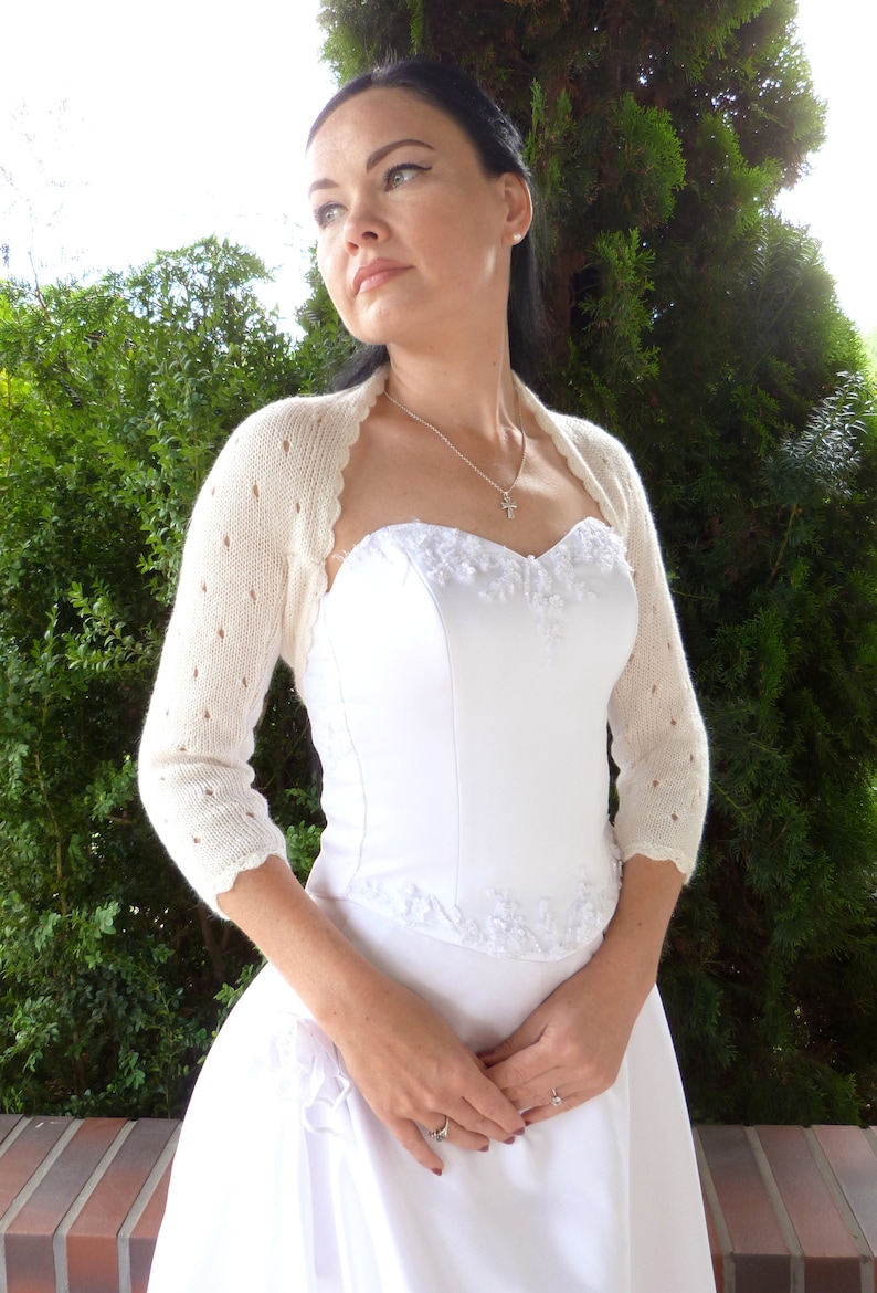 Cream White Bridal Bolero Shrug Wedding Bolero. - Etsy