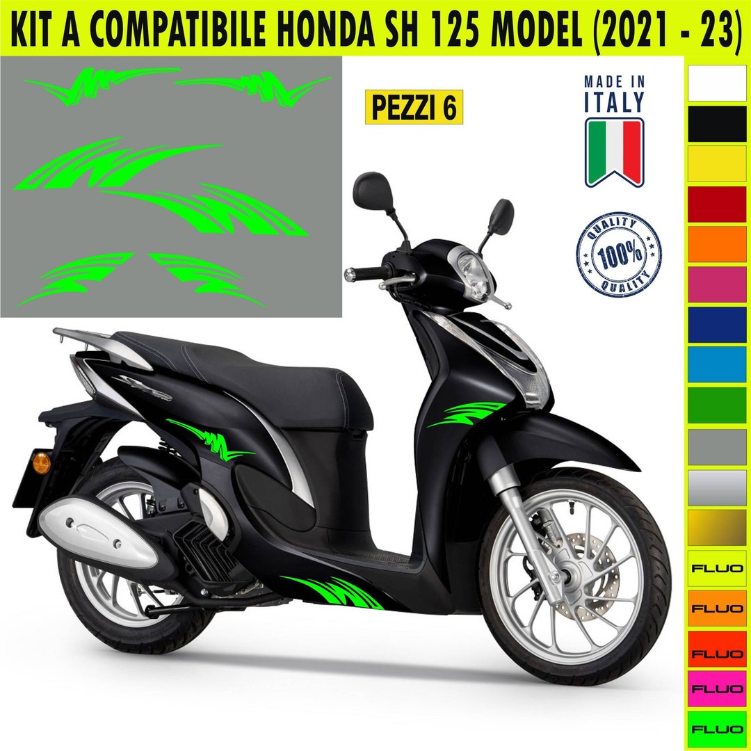 Kit of 6 Stickers 6 PIECES Compatible With HONDA SH 125 SH125 Abs Asr ...