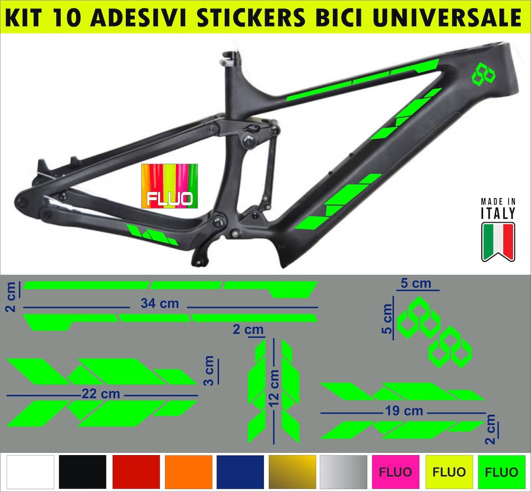 Kit 10 Autocollants Cadre Vélo VTT Autocollant Compatible pour Santa ...