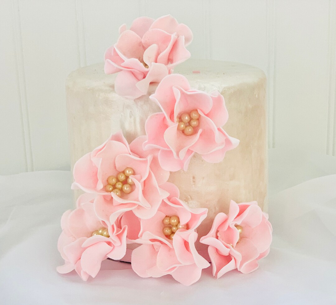 6 Fondant Peonies II Gum Paste Peonies Fondant Flowers Gumpaste Flowers ...