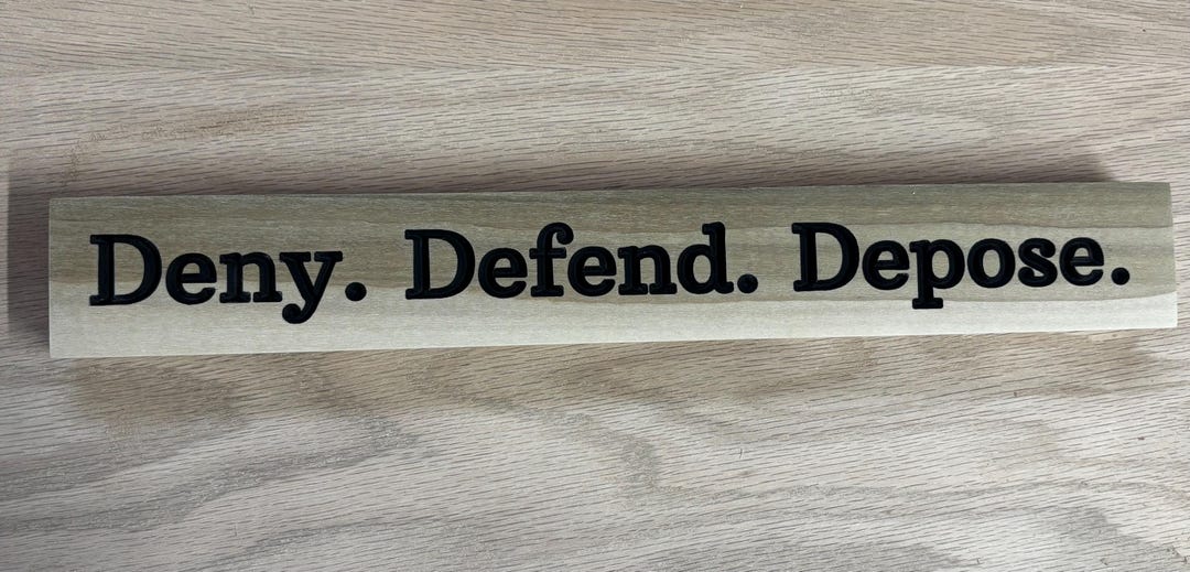 Deny. Defend. Depose. Sign - Etsy