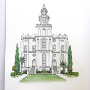 St. George LDS Temple Print | Etsy