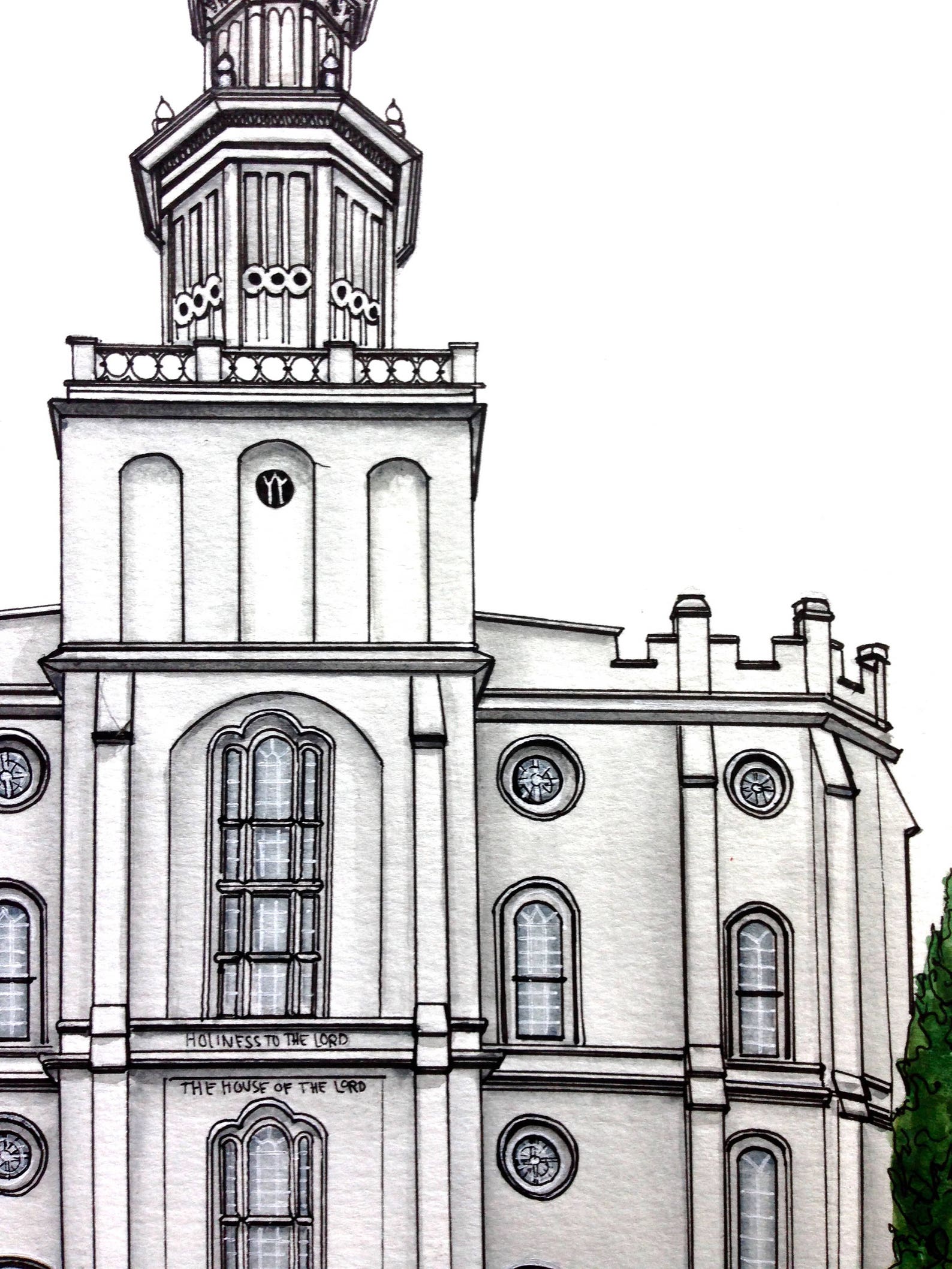 St. George LDS Temple Print | Etsy