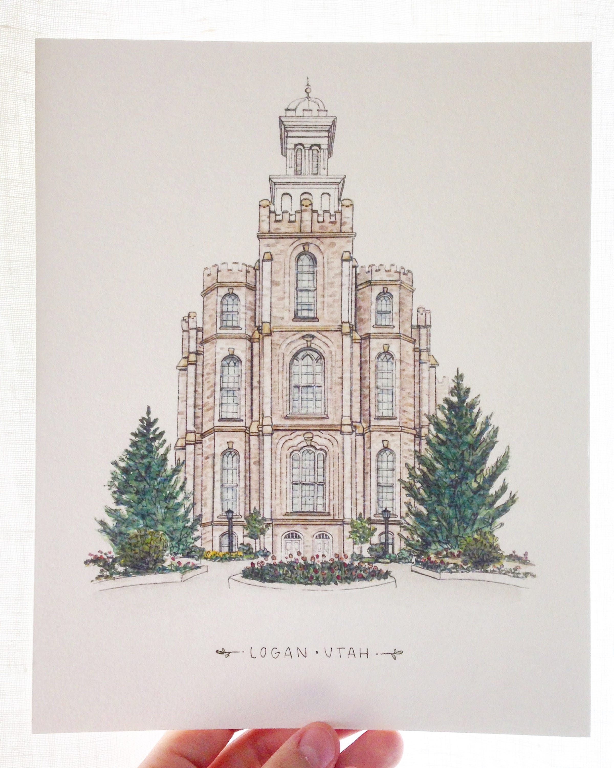 Logan LDS Temple Print | Etsy