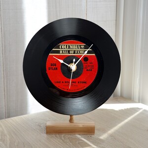 BOB DYLAN like A Rolling Stone Desk or Wall Record Clock With Handmade ...