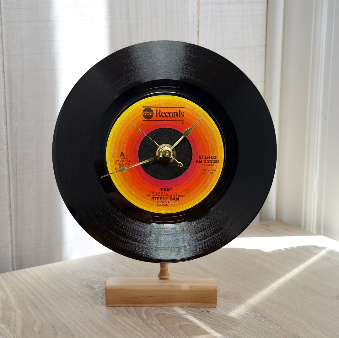 STEELY DAN peg Desk or Wall Record Clock With Handmade Custom Wood ...