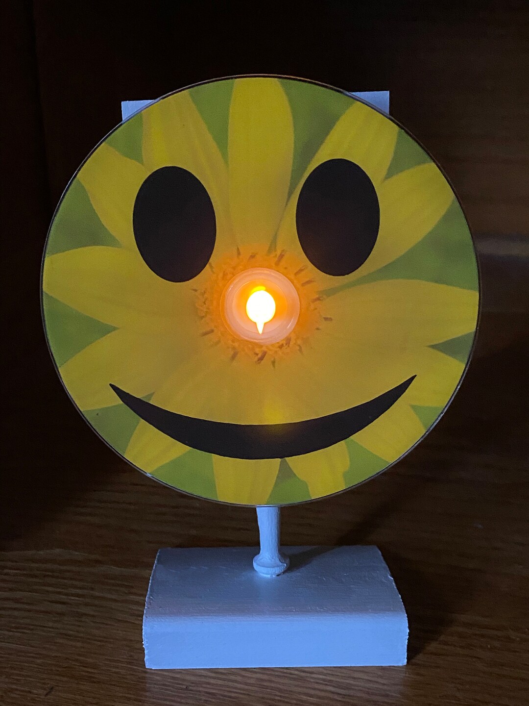 Smiley Face Flower Cordless LED Mood Light Night Light With - Etsy