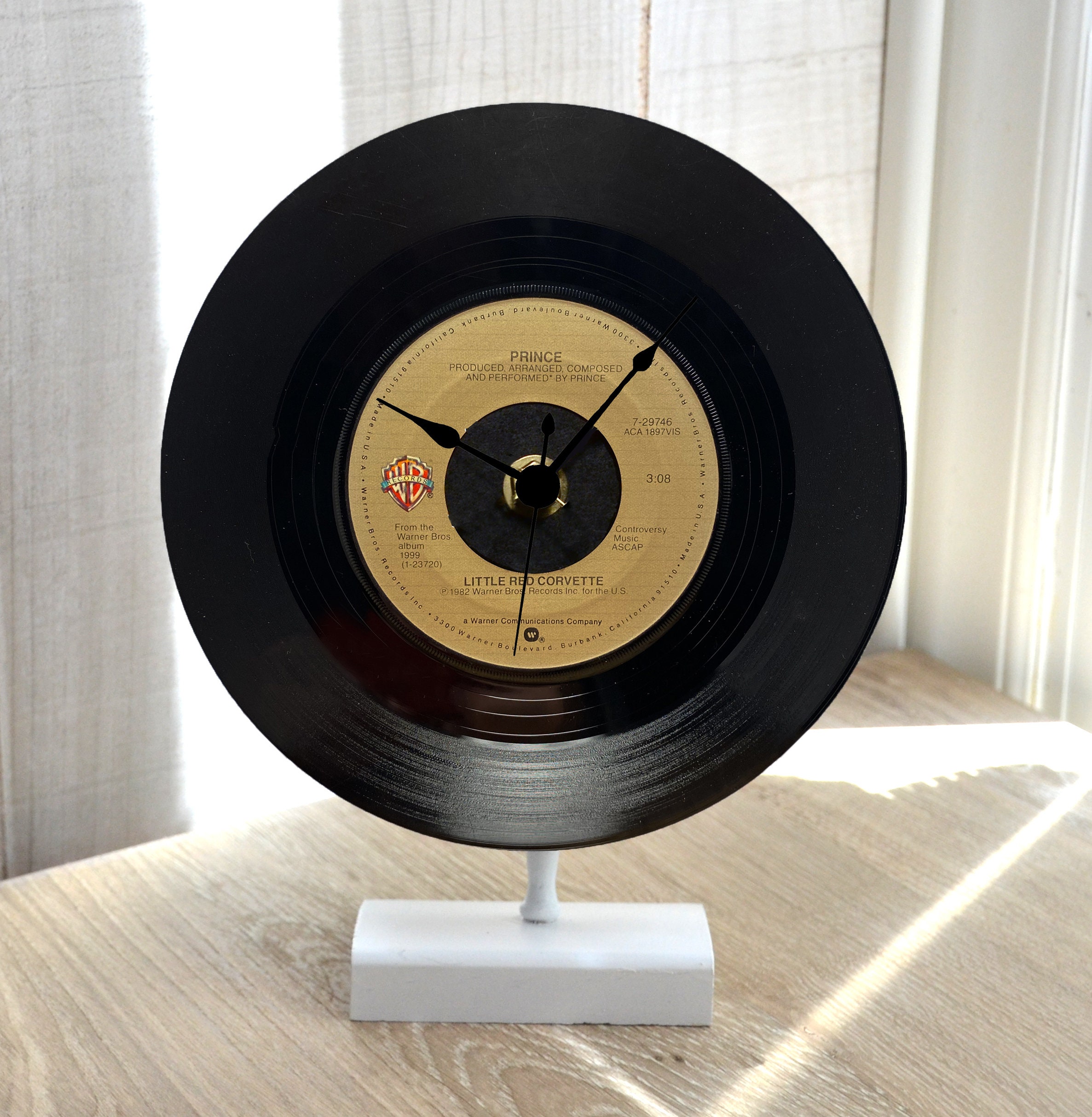 PRINCE "little Red Corvette" Desk or Wall Record Clock With Handmade ...