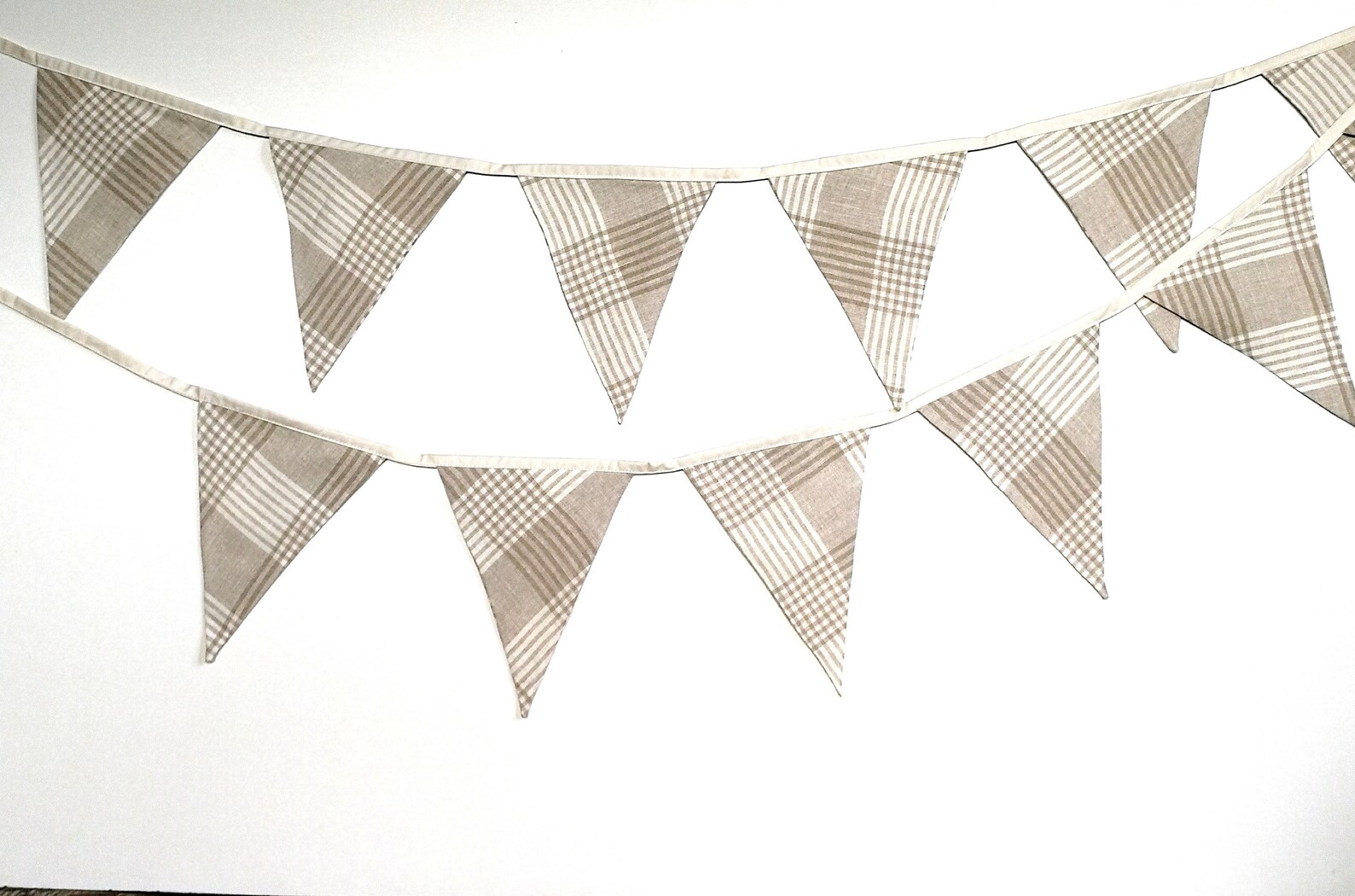 Linen Pennant Garland: Fabric Flag Banner Birthday Party - Etsy