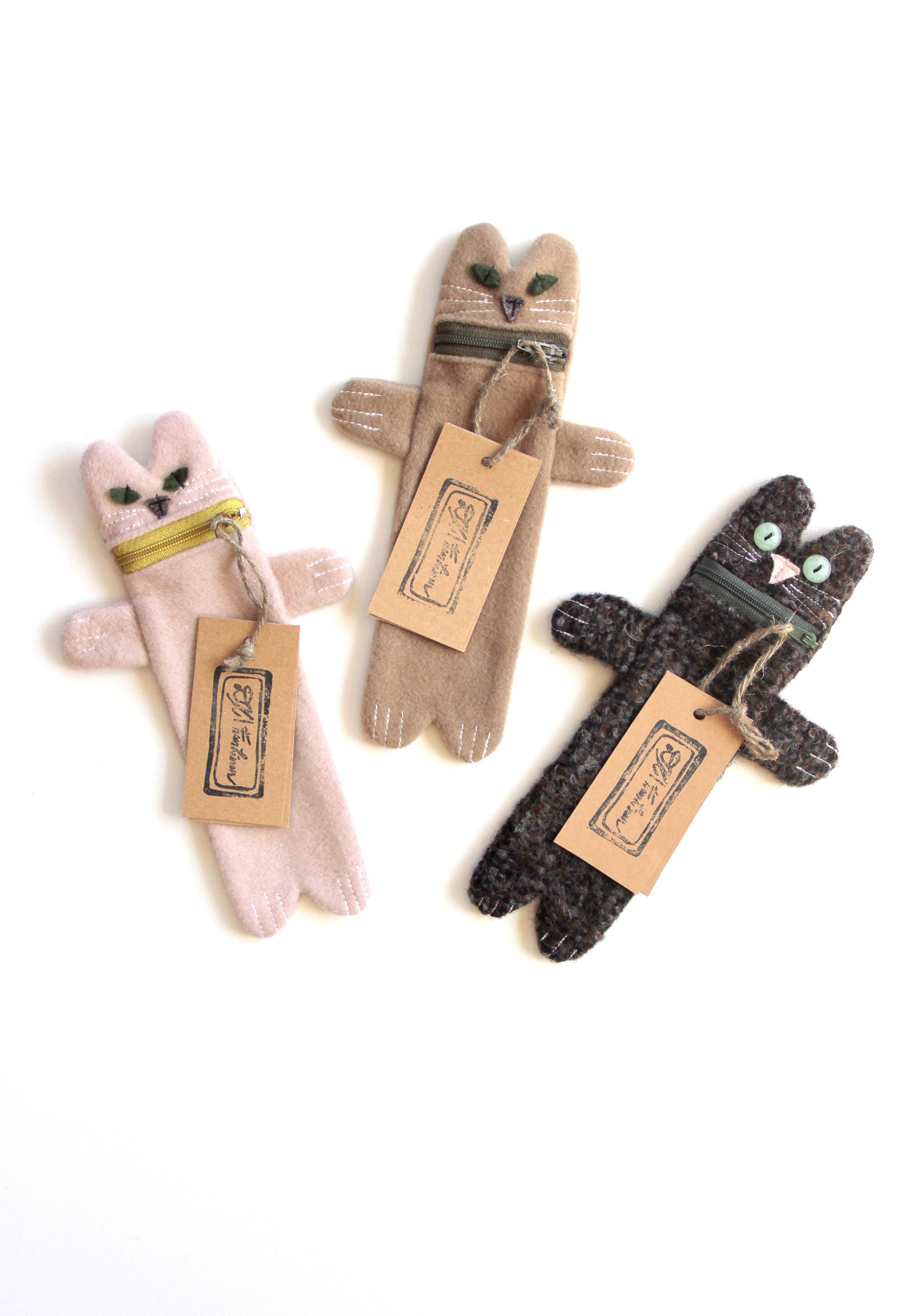 Pastel Cat Pencil Case Animal Pen Box Kitty Pen Organizer | Etsy