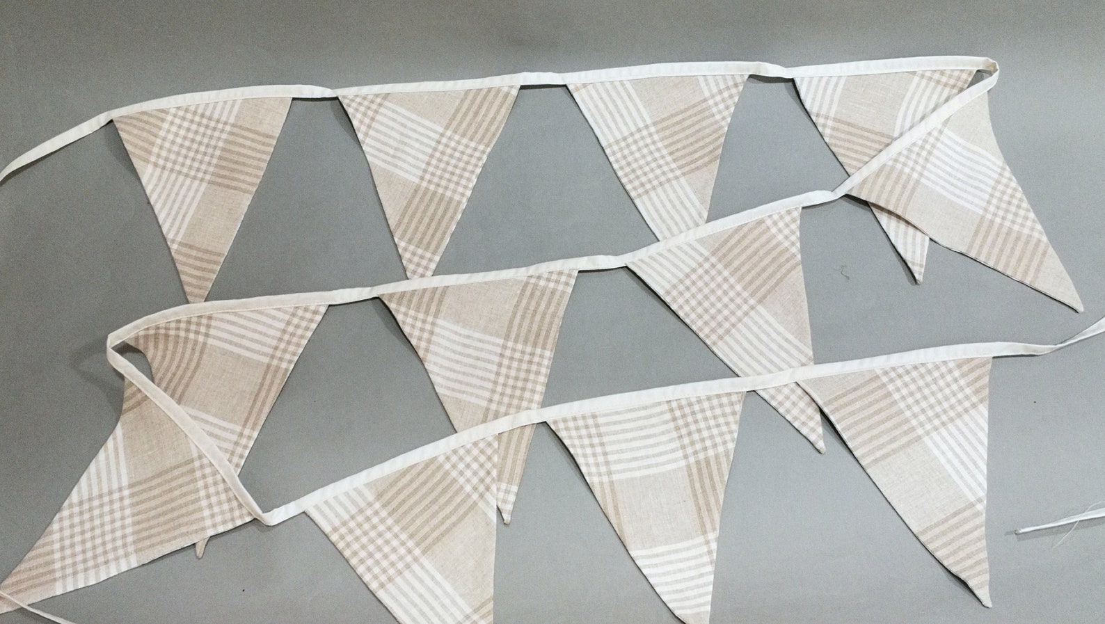 Linen Pennant Garland: Fabric Flag Banner Birthday Party - Etsy