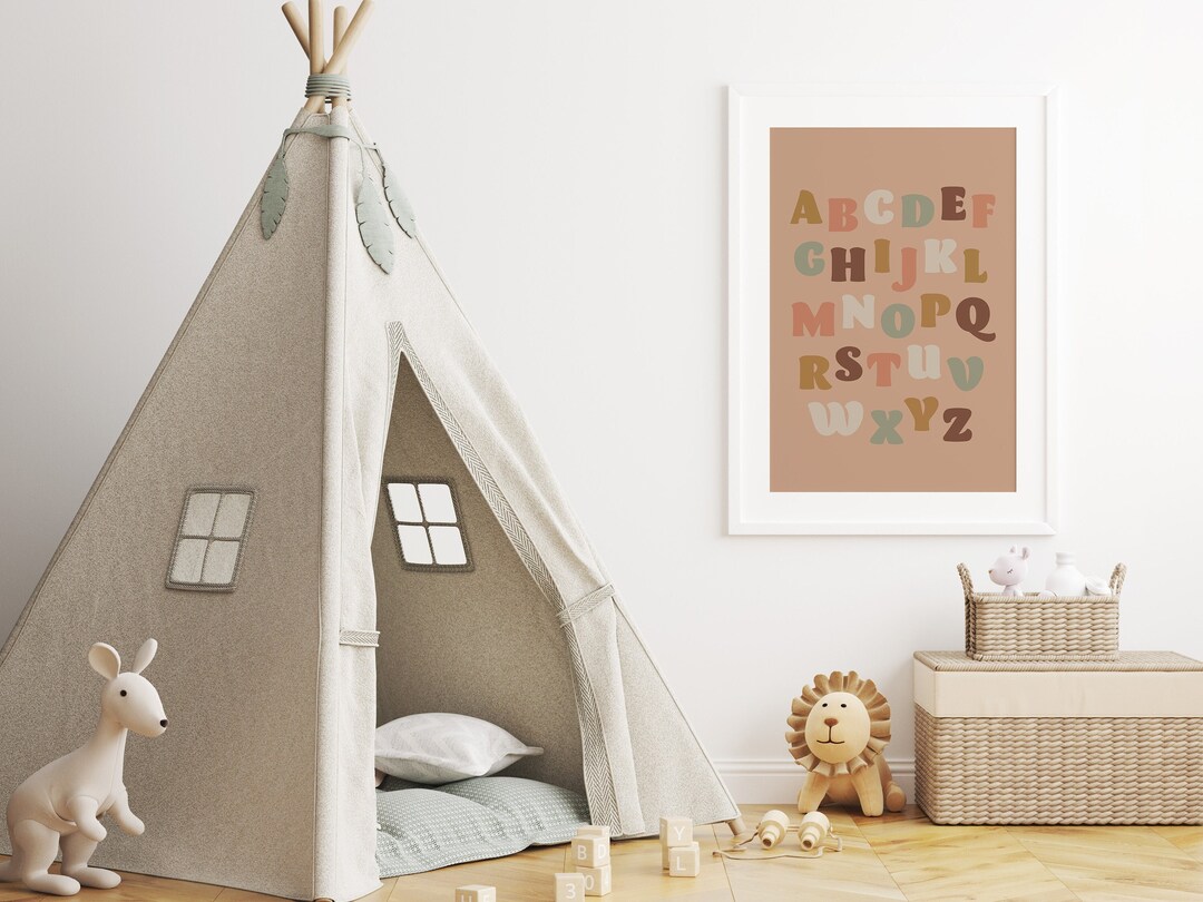 Alphabet ABC Printable Poster Instant Digital Download Cosy - Etsy