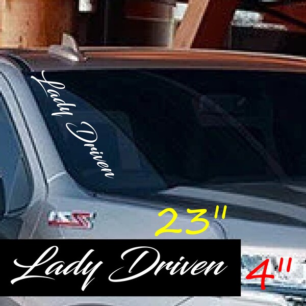 Lady Driven Decal - Etsy