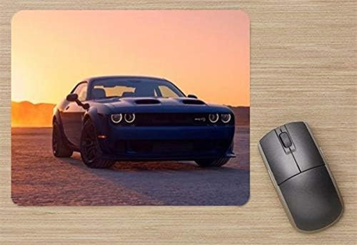 Dodge Challenger SRT Hellcat 2019 Mouse Pad, Printed Mousepad, Racing ...
