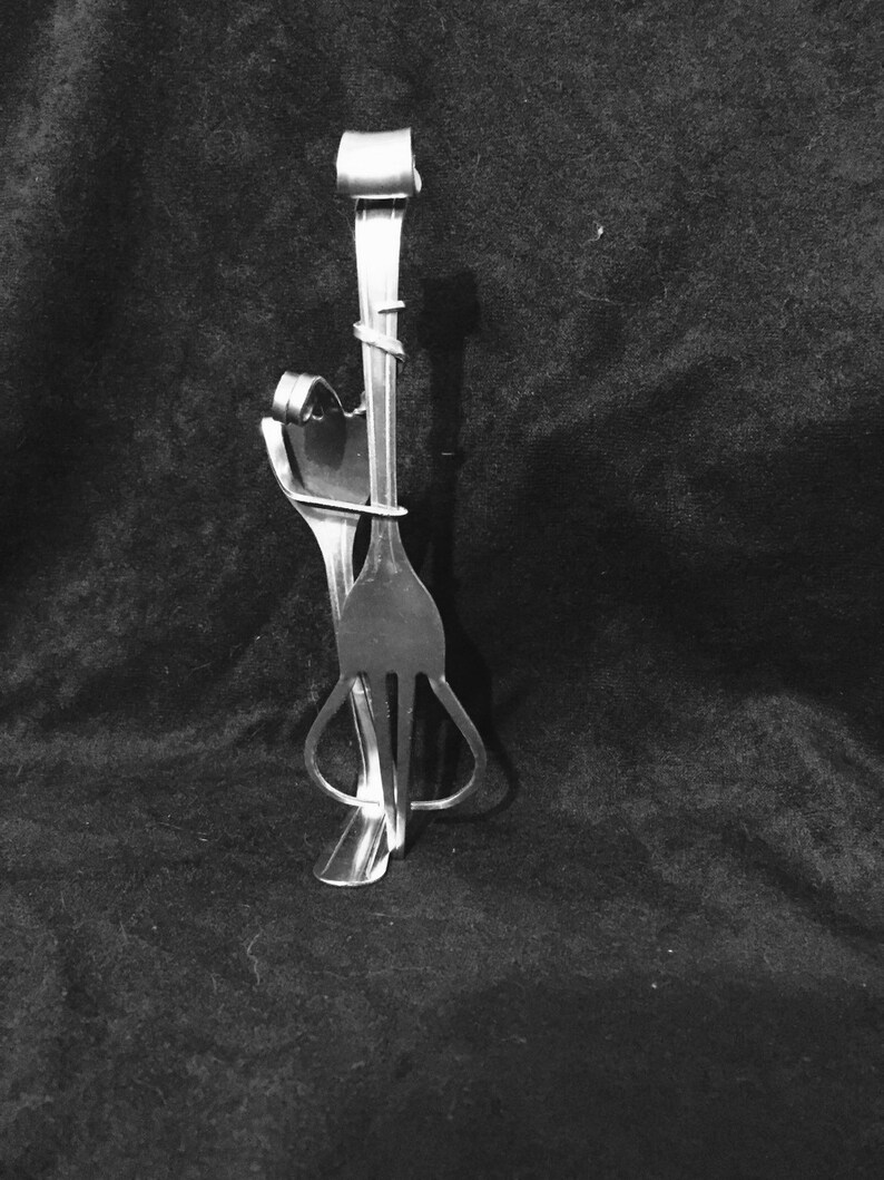 Fork Art Standup Bass Player - Etsy