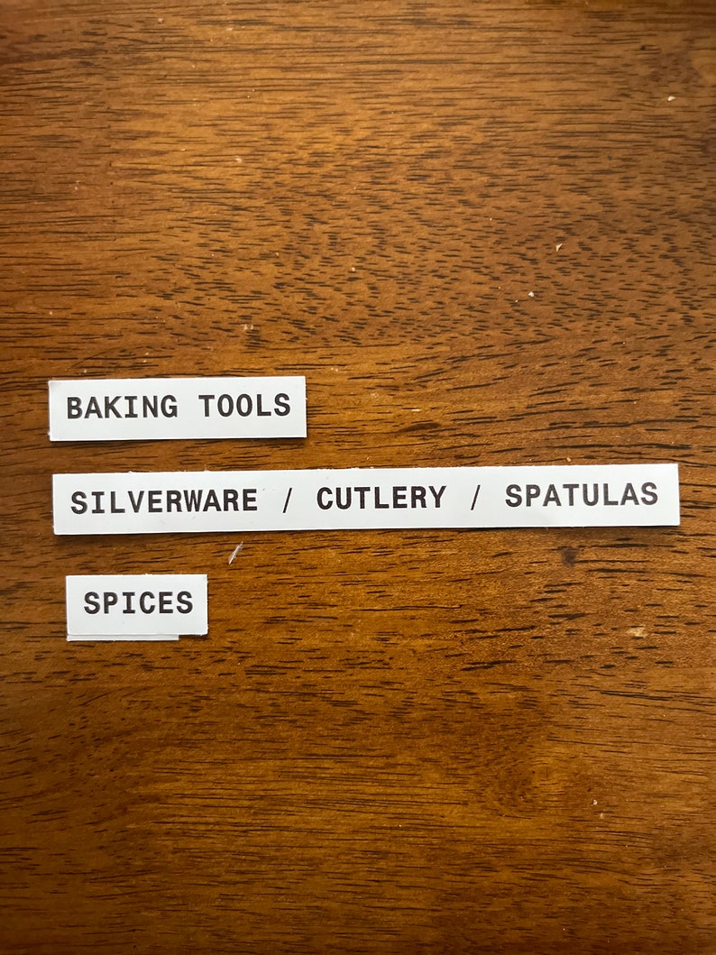 Organization Labels, Kitchen Organization, Minimalist Custom Labels ...